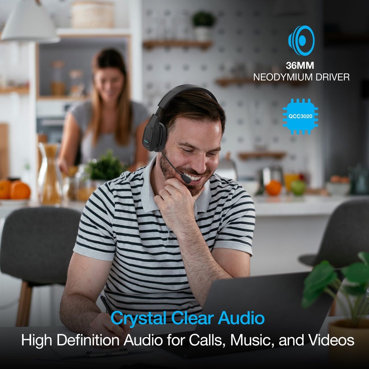 Wireless Headset, Bluetooth Headset with Mic | Hypercel – Naztech.com